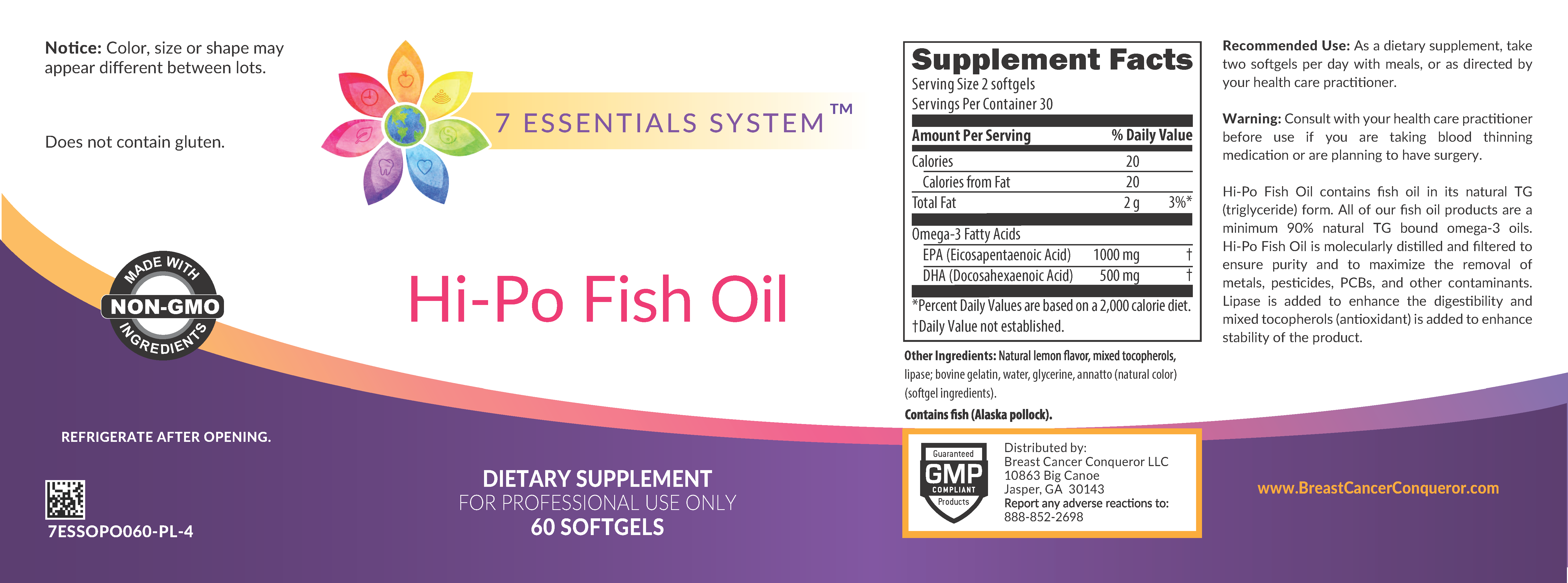 Hi-Po Fish Oil - Breast Cancer Conqueror