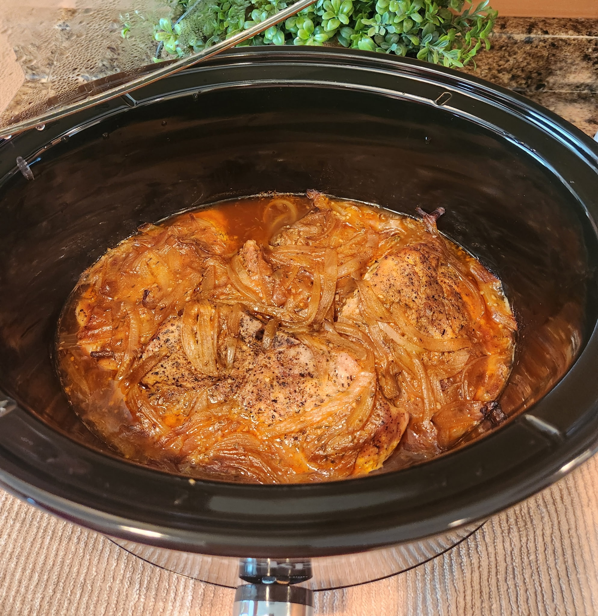 Slow Cooker Smothered Chicken - Breast Cancer Conqueror